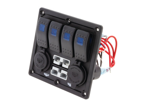 Hulk 4 Way Switch Panel With 50a Plugs – Camden Valley 4x4 and Outdoor